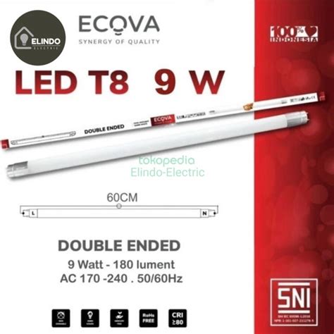 Jual Lampu Tl T Watt Cm Ecova Tl T Merk Ecova W Putih Jakarta Pusat Elindo Electric