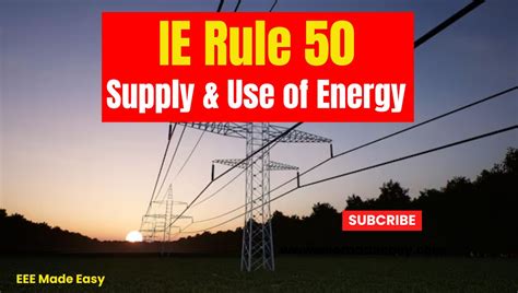 What Is Ie Rule 50 Ie Rule Supply And Use Of Energy Eee Made Easy