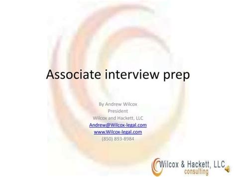 Associate Interview Prep Ppt