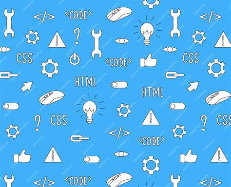 Premium Vector Programming Seamless Pattern Modern Background Of Computer And Developing Software