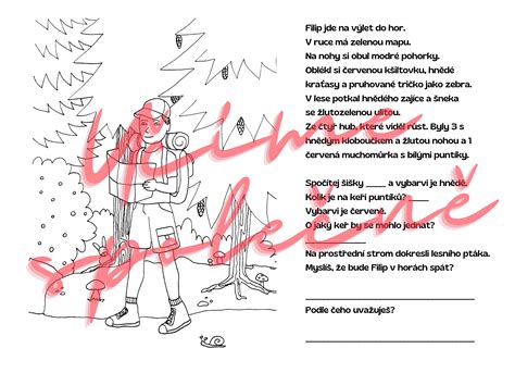 Čtení S Porozuměním Letní Tematika Český Jazyk čtení