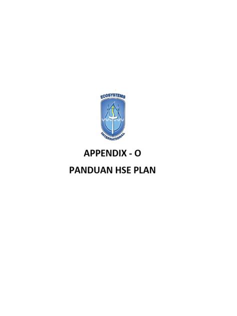 Appendix O Panduan Hse Plan Pdf