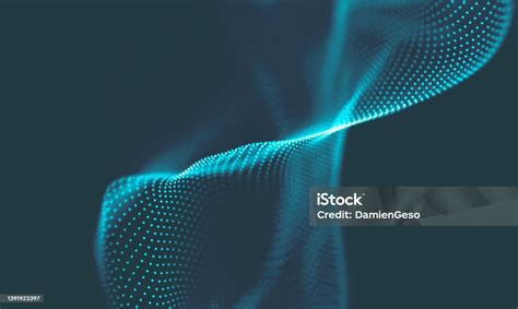 Abstract Music Background Big Data Particle Flow Visualisation Science Infographic Futuristic