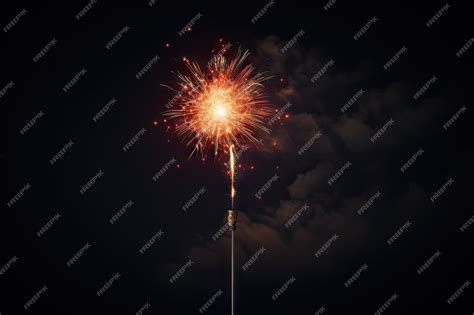 Premium Photo Single Firework Phorealistic