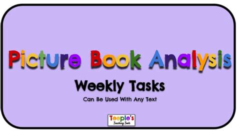 Picture Book Analysis By Teeples Teaching Tools Tpt