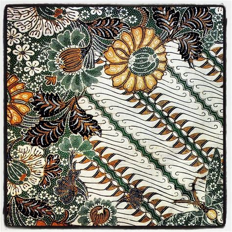 Motif Batik Bunga Raya Lukisan Corak Bunga Simple Vector Flowers