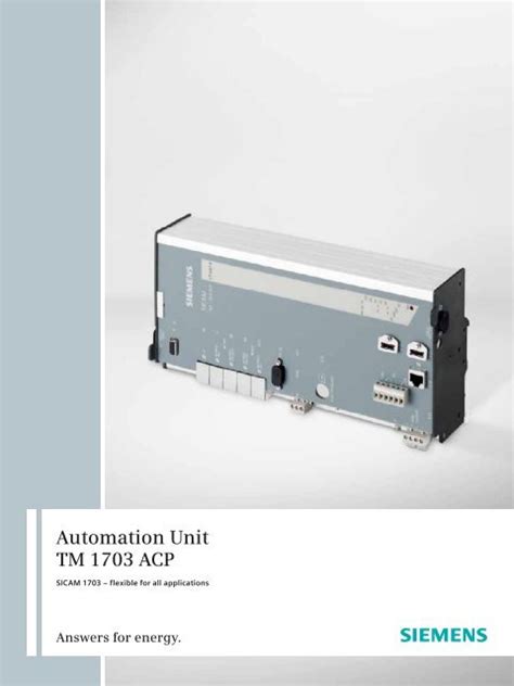 Sicam Tm 1703 Acp Manual