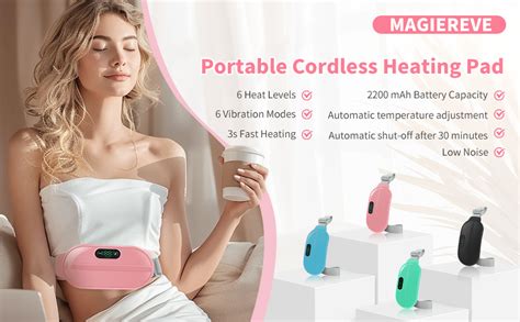 Portable Heating Pad For Period Cramps Usb C Cordless
