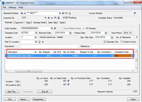 Partial Shipments Using Sage 300 Erp Sage 300 Erp Tips Tricks And Components