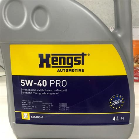 Hengst PRO 5W-40 Fully Synthetics Engine Motor Oil 4L | Shopee Malaysia