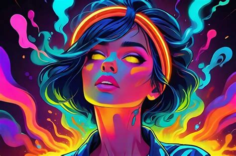 Premium Ai Image Cartoon Style Illustration Of A Woman As She Sees
