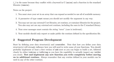 1 Overview Write The C ADT Module IntSet To Implement Chegg