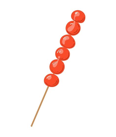 Premium Vector Vector Illustration Of Tanghulu Chinese Candied Fruit