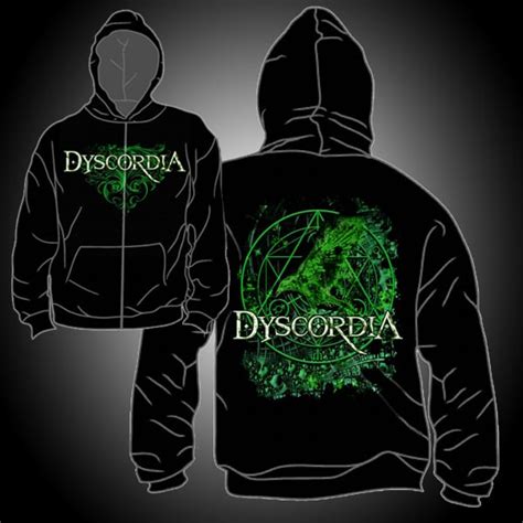 Hoodie Green Ornament Zipper Girlie Dyscordia