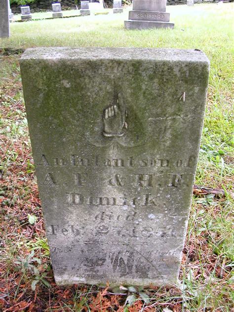 Dimick Infant 1857 Bridgewater Historical Society