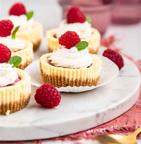 Mini Raspberry Swirled Cheesecakes The Savory Cipolla