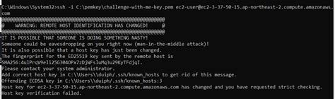 Aws Ec2 Ssh 접속 시 발생하는 에러