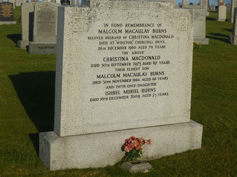 Malcolm Macaulay Burns 1890 1960 Monumento Find A Grave