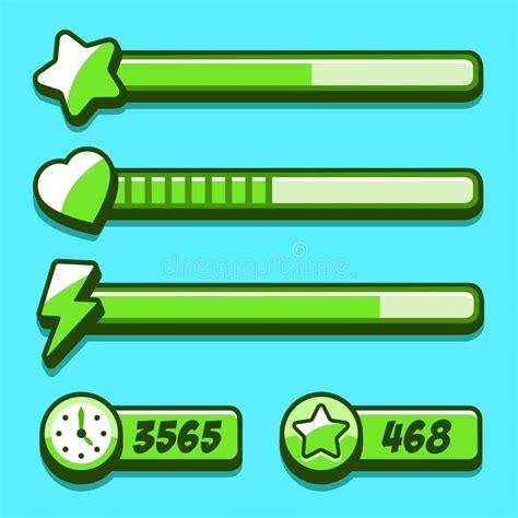 Option Menu Steampunk Style Game Buttons Stock Vector Illustration Of