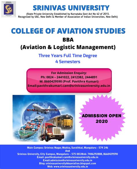 Srinivas Universitycollege Of Aviation Management