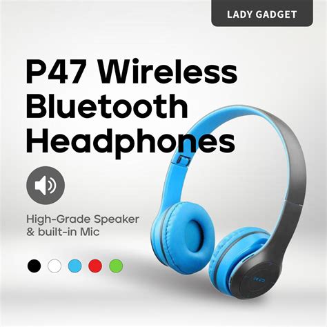 P Wireless Bluetooth Headphones Headset P Fon Kepala Bluetooth Without Wayer Bluetooth