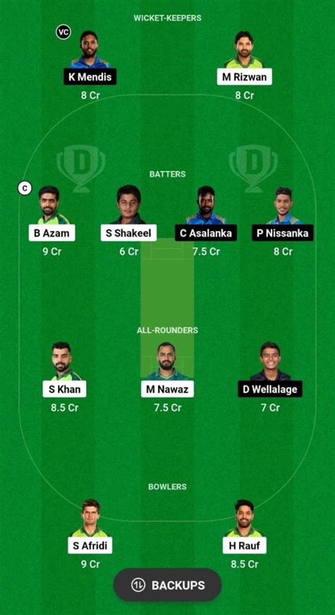 Pak Vs Sl Dream11 Team Prediction 8th Match Odi Wc 2023 100 Winning Team
