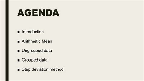 Measures Of Central Tendency Arithmetic Meanpptx