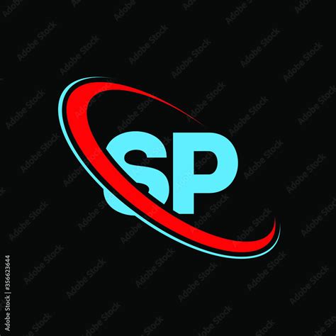 Vecteur Stock SP S P Letter Logo Design Initial Letter SP Linked