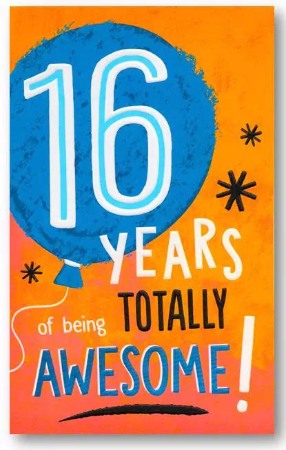 Age 16 Card Totally Awesome Card And Caboodle