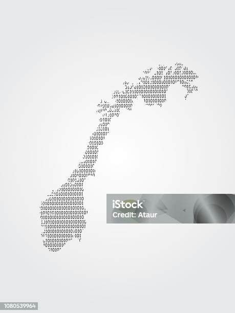 디지털 국가 의미와 기술 밝은 배경에 이진수 또는 숫자를 사용 하는 노르웨이 벡터 지도 일러스트 레이 션 0명에 대한 스톡 벡터 아트 및 기타 이미지 Istock