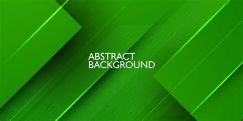 Abstract Green Futuristic Background Overlap Shapes With Overlay Line And Lights Dark Green