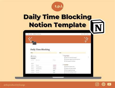 Daily Time Blocking Notion Template Aesthetic Notion Etsy Uk
