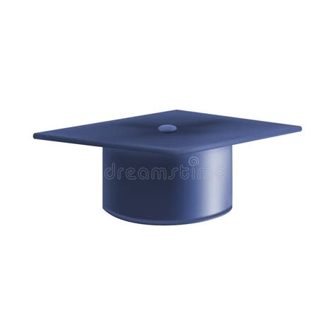 Realistic Blue Graduate Cap 3d Graduation Doctoral Hat Stock Vector