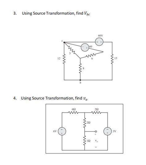 Solved Using Source Transformation Find Vbc Using Chegg