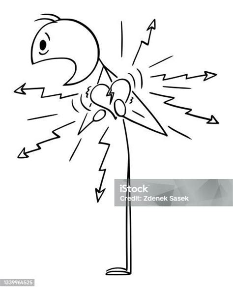 가슴 통증을 겪고 있는 사람 심장 마비 벡터 만화 스틱 그림 일러스트 가공의 인물에 대한 스톡 벡터 아트 및 기타 이미지 가공의 인물 가슴통증 가지 식물 부위