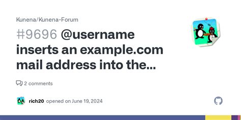 Username Inserts An Mail Address Into The Post · Issue