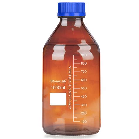 Stonylab Storage Bottles With Gl45 Screw Cap 1000 Ml Amber
