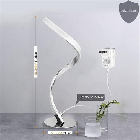 Wrought Studio Modern Spiral Design LED Table Lamp Dimmable Touch Control Desk Lamp For