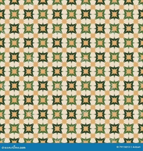 Seamless Background Pattern With Repeating Square Ornament Stock Vector Illustration Of