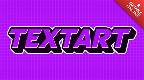 Textart Efecto Moderno En Púrpura Generador De Efectos De Texto