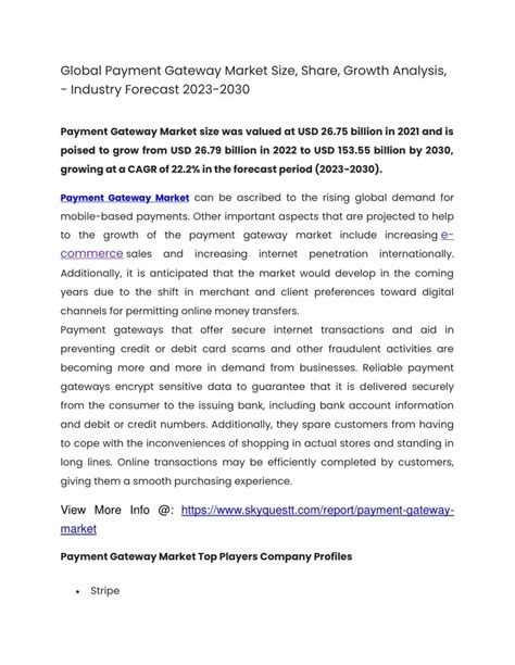 PPT Global Payment Gateway Market PowerPoint Presentation Free Download ID 12360237