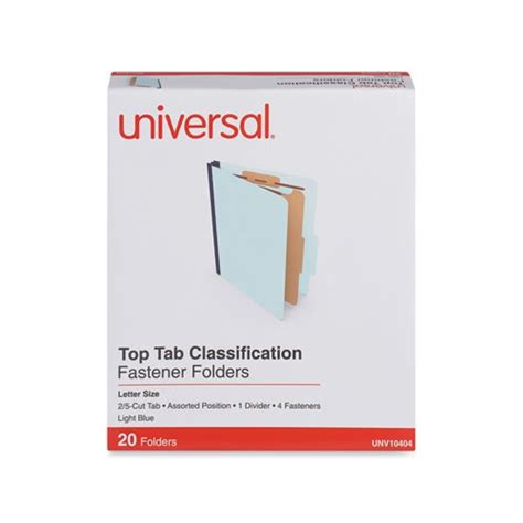 Universal Four Section Pressboard Classification Folders Unv10404