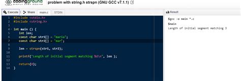 C Function Strspn From String H Not Working Properly Stack Overflow