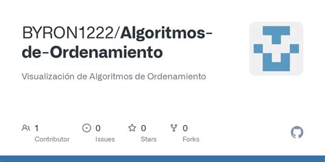 Github Byron1222 Algoritmos De Ordenamiento Visualización De Algoritmos De Ordenamiento