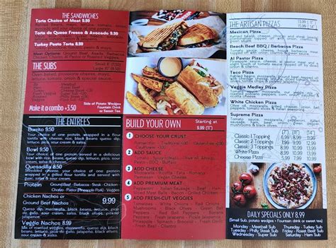 Menu At Picozza Pizza And Burrito Bar Virginia Beach