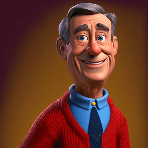Inspired By The Office As Pixar Characters I Present Beloved Television Icon Mister Rogers As A