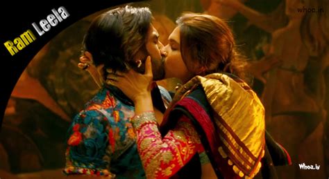 Ranveer Singh And Deepika Padukone Romantic Kiss Wallpaper Of Ram Le1