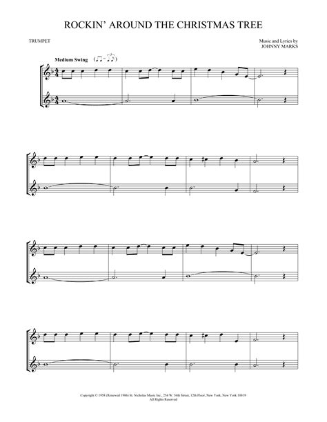 Rockin Around The Christmas Tree By Brenda Lee Sheet Music For Trumpet