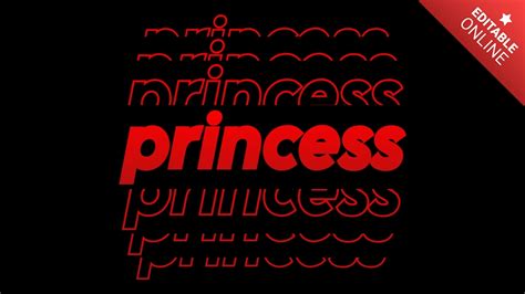Princess Modern Stroke Text Effect Generator
