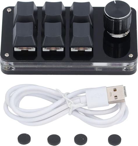 TRAHOO Macro Keyboard Programmable One Handed USB PC Keypad Mini Mechanical Gaming Keyboard 6